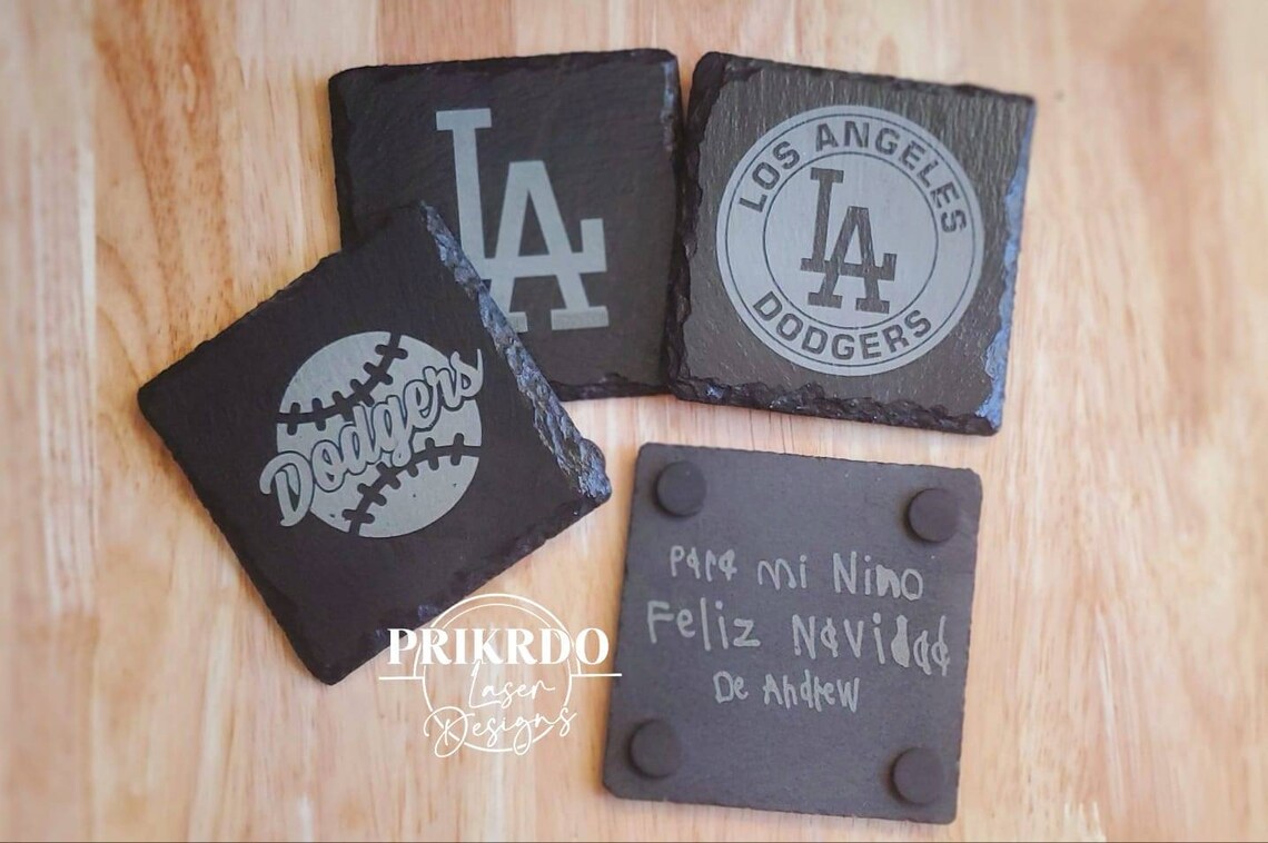 Dodgers Slate Coasters / LA Dodgers Gift / LA Dodger Gift Idea - Etsy