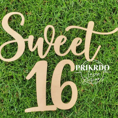 Sweet 16 Laser Cut Sign Sweet 16 Backdrop Decoration Sweet - Etsy