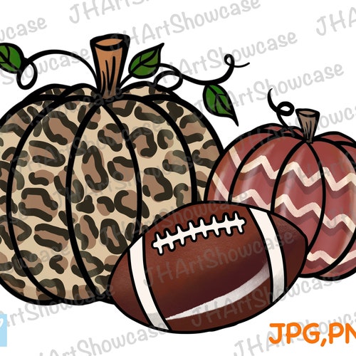 Fall Pumpkin and Football PNG Sublimation Fall Pumpkin - Etsy