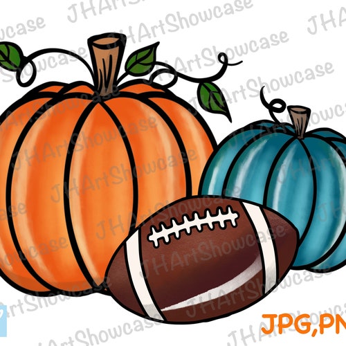 Fall Pumpkin and Football PNG Sublimation Fall Pumpkin - Etsy