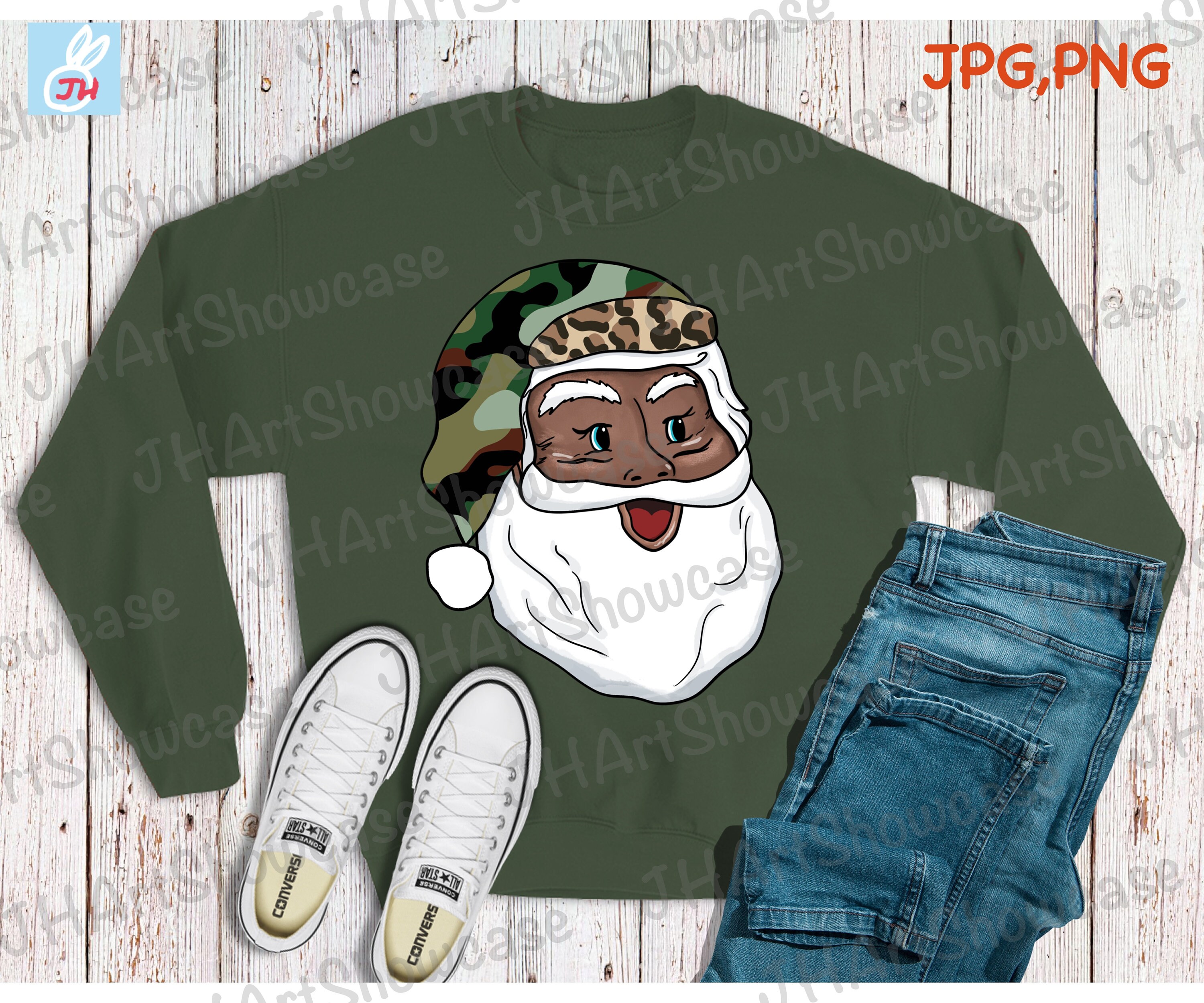 Black Santa Claus PNG Black Santa Sublimation Design Black Santa With ...