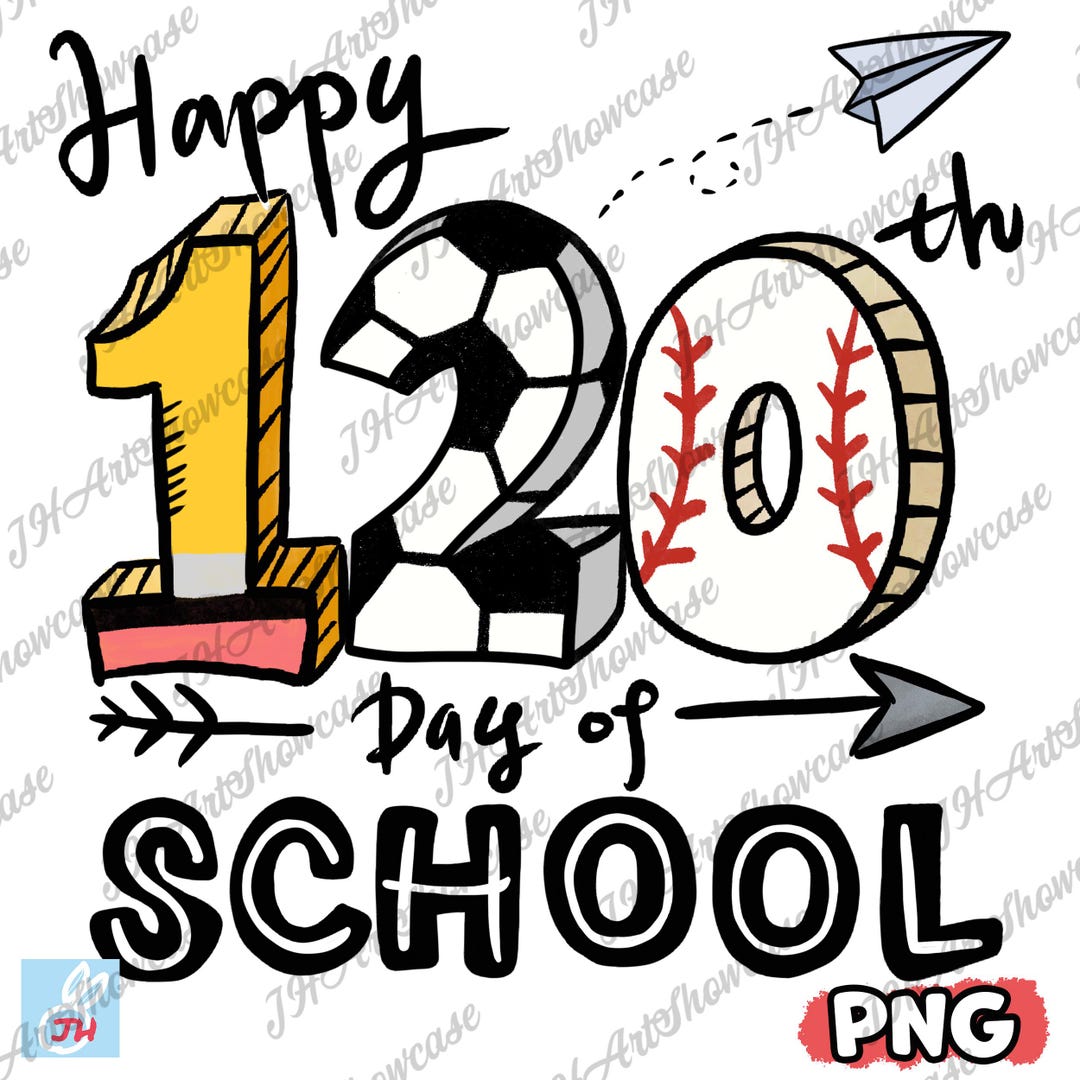 Happy 120th Day of School PNG | 120 Days Smarter Design | School ...