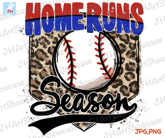 Home Runs Season Png Baseball Png Leopard Baseball | Etsy