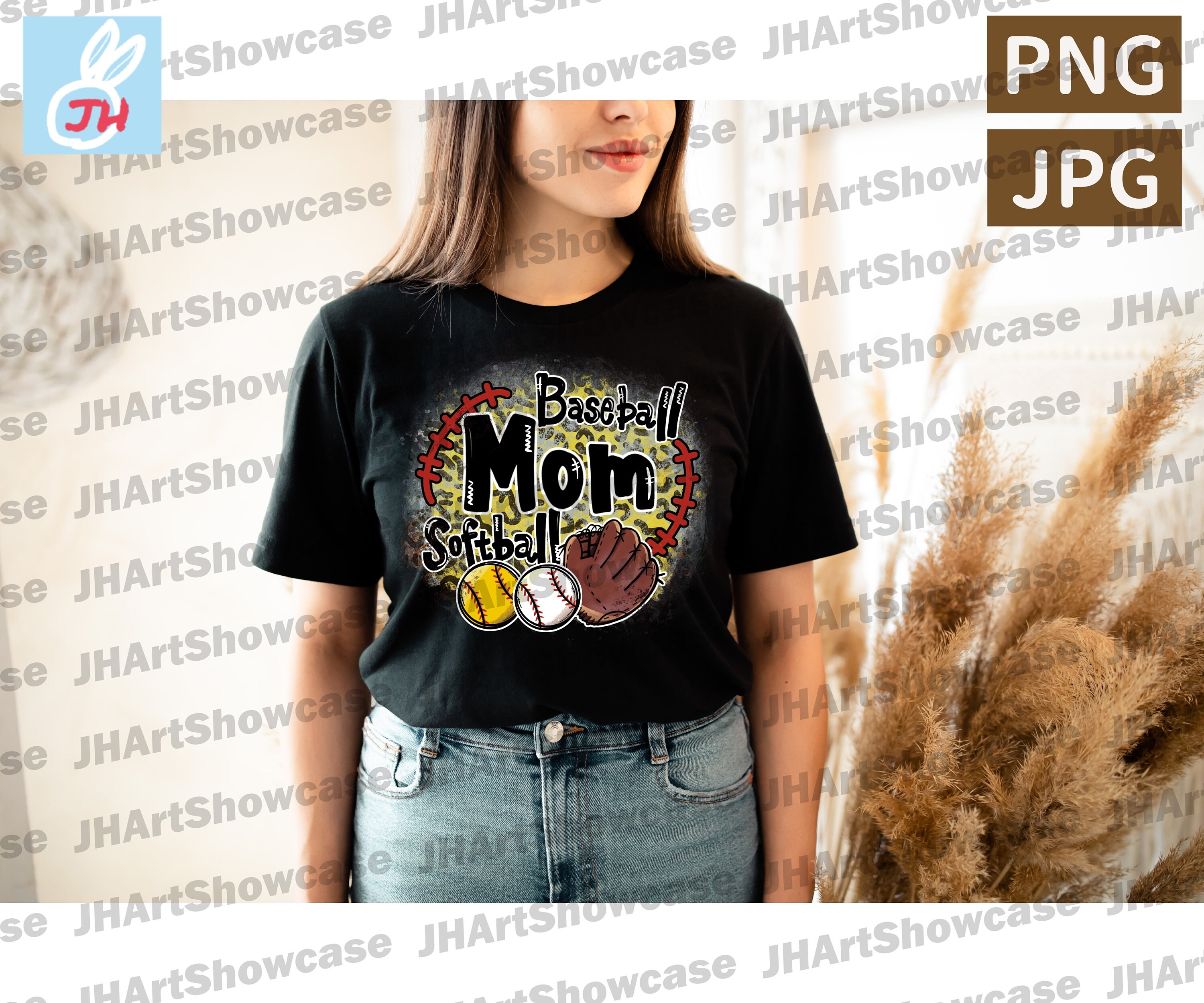 Baseball & Softball Mom Png Baseball Printable Hand Drawn Cute Baseball ...