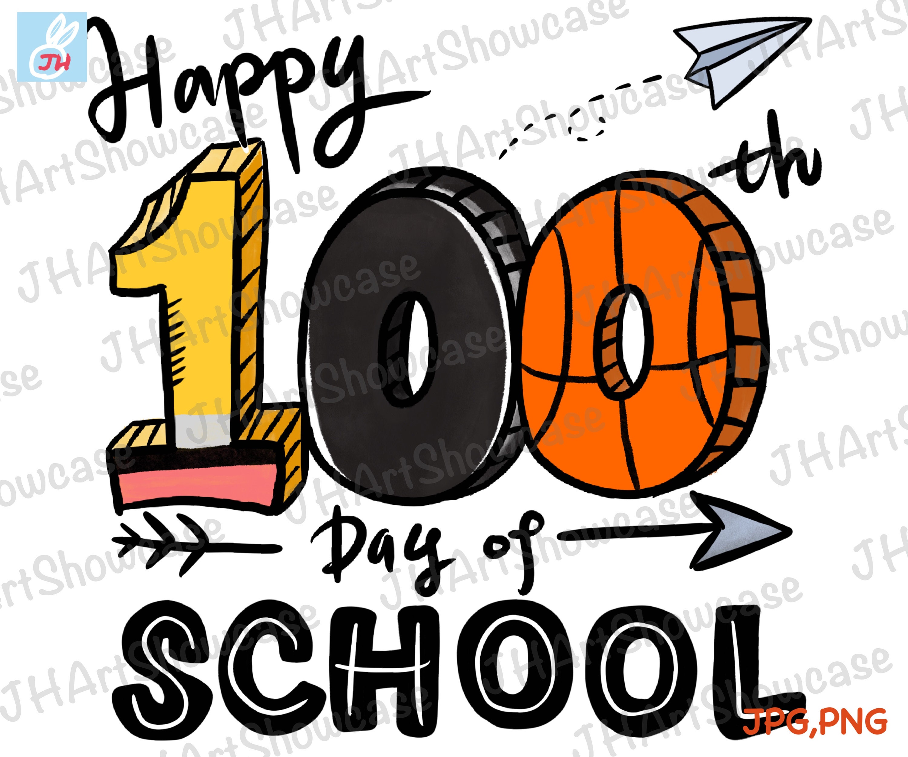 Paper, Party & Kids 100 day png one hundred day png 100 day clip art ...