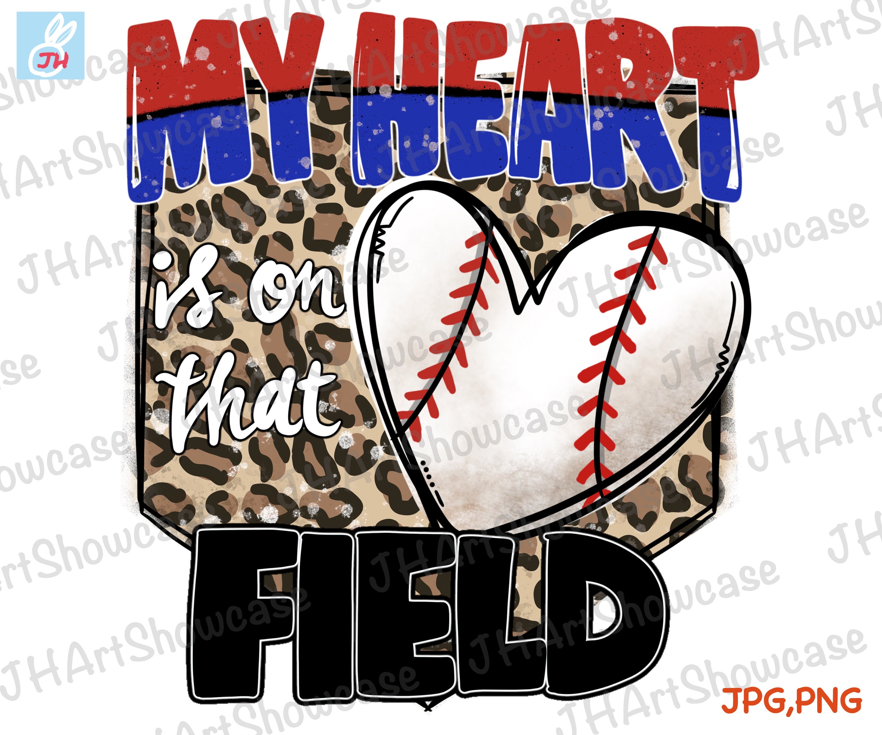 My Heart is That FIELD Png Heart Baseball Png Leopard Baseball ...