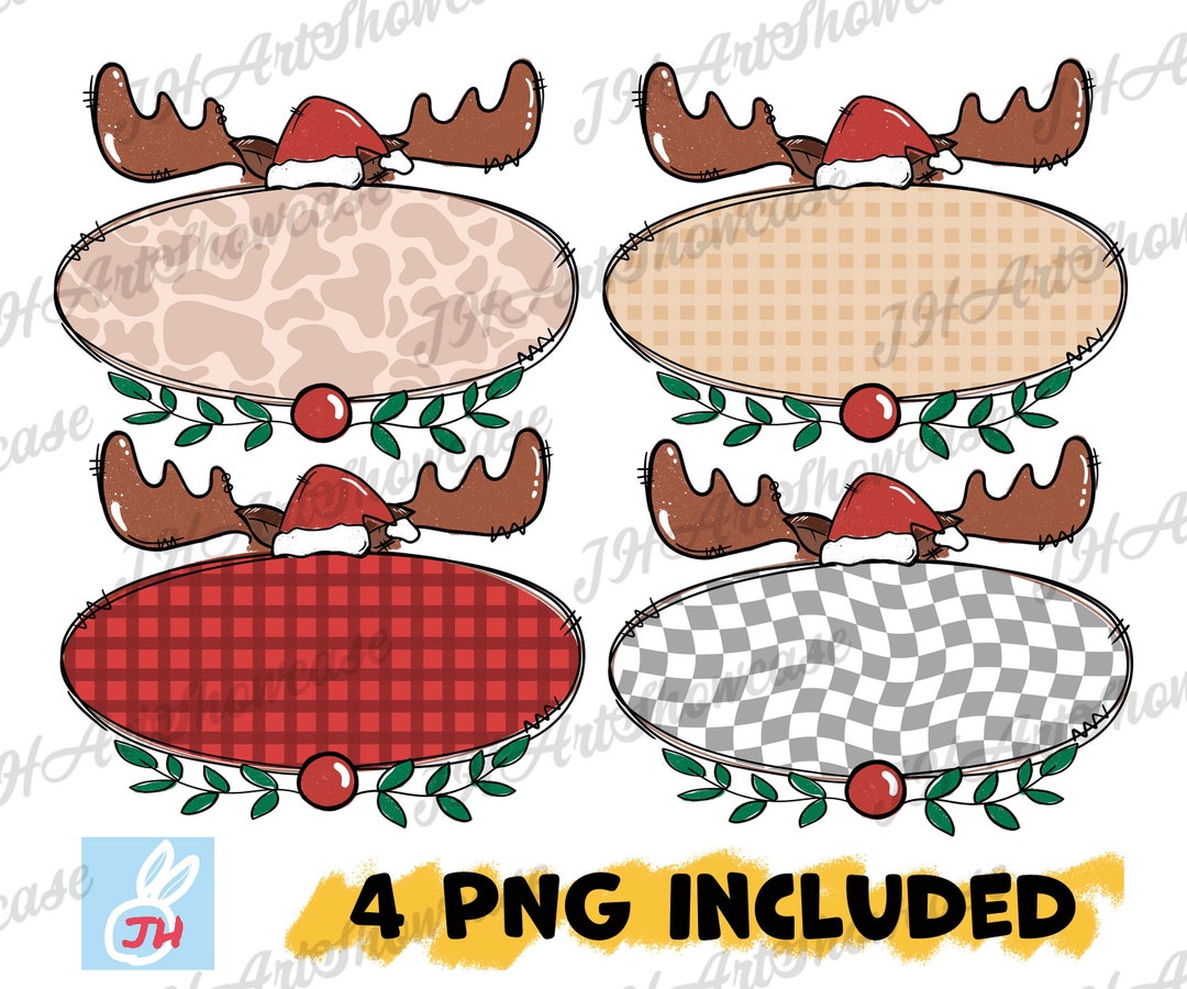 Christmas Png | Reindeer Frame Png | Cute Reindeer | Xmas Hat ...