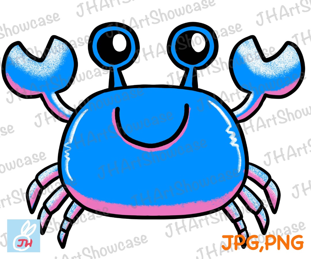 Blue Crab Png, Beach Crab Printable, Crab With Blue Design, Beach for ...