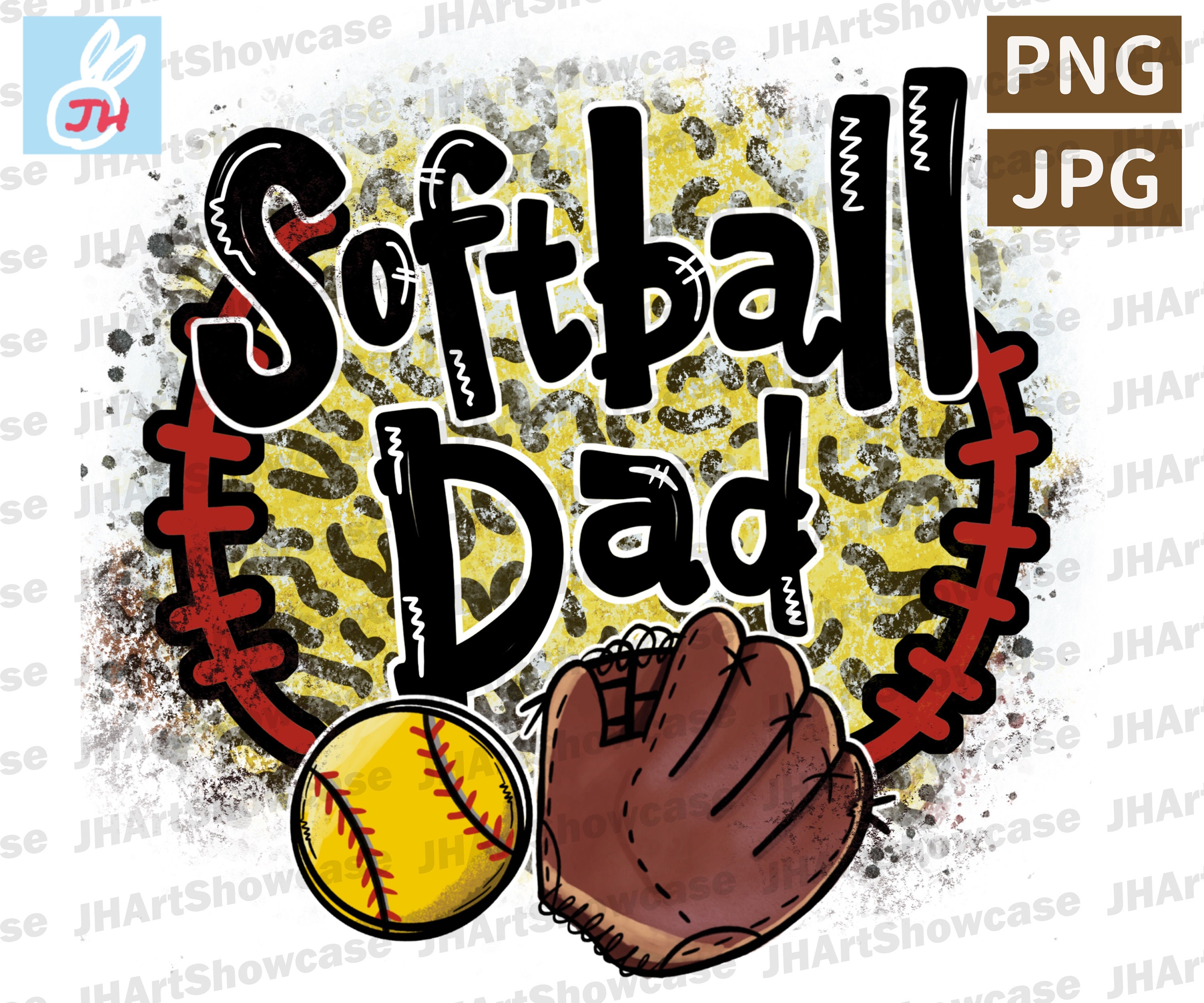 Softball Dad Png Softball Printable Hand Drawn Cute Softball for ...