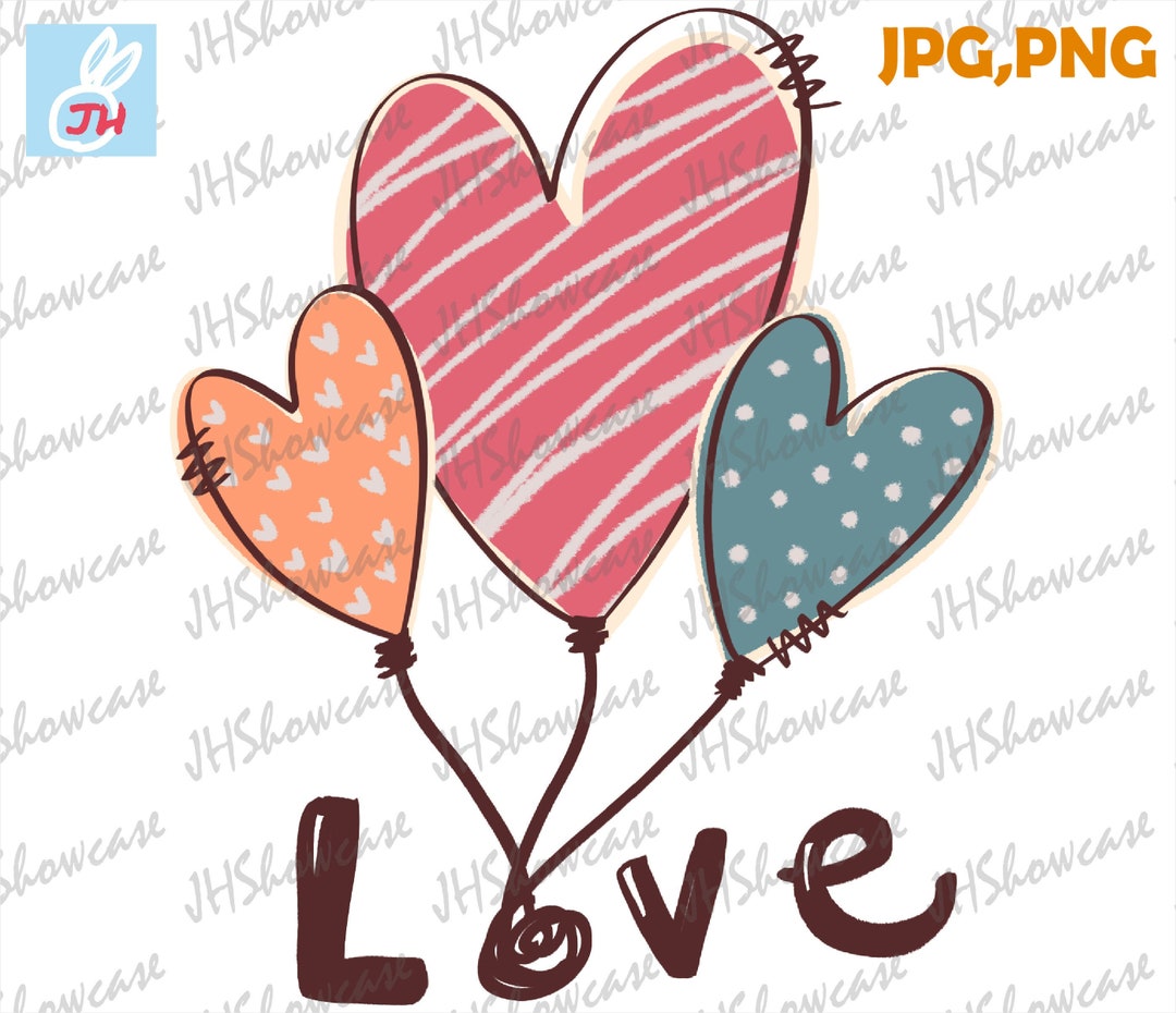 Love Balloon PNG, Love Balloon Sublimation Design, Love Balloon Digital ...