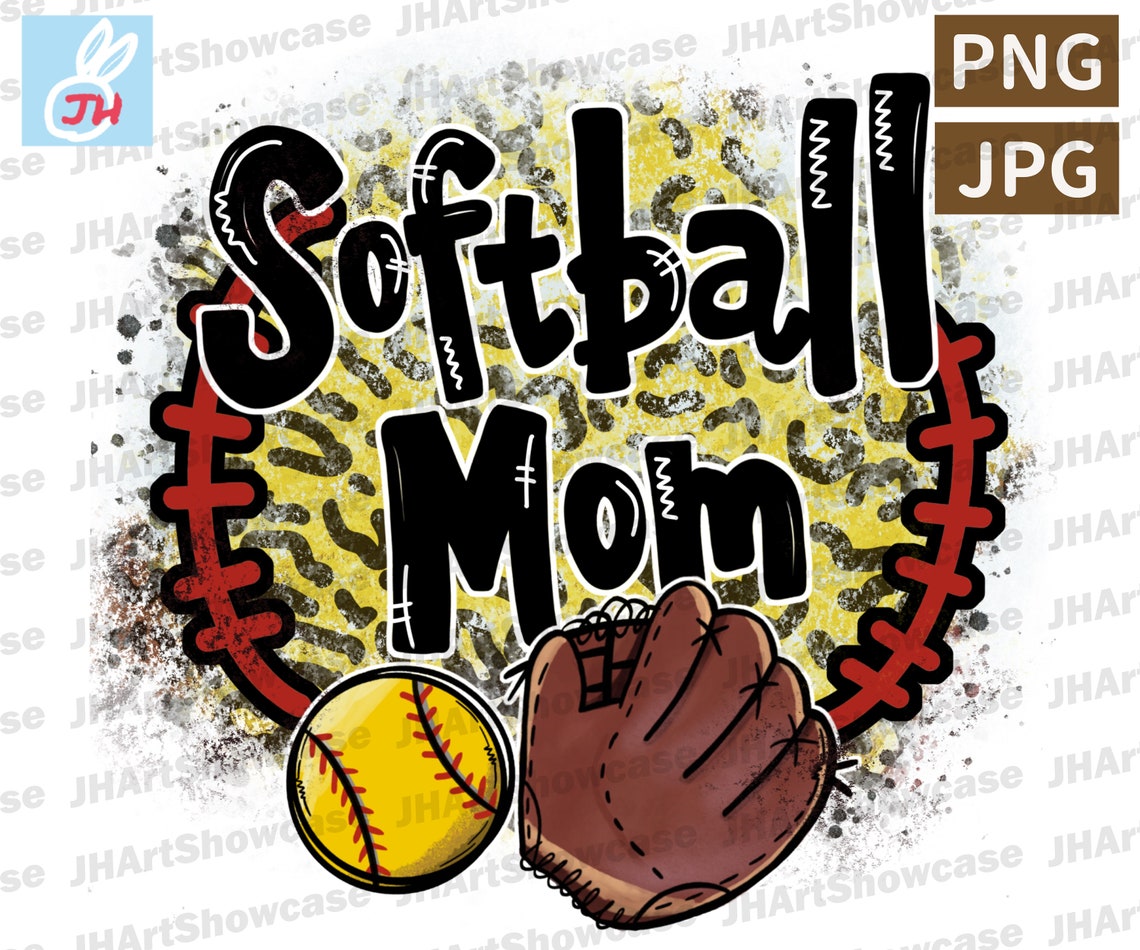 Softball Mom Png Softball Printable Hand Drawn Cute - Etsy