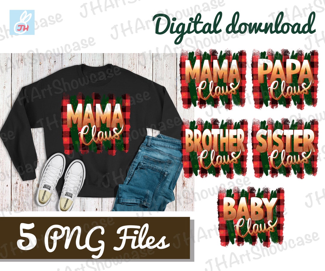 Claus Family Png Bundle | Family Christmas Png | Mama Claus | Papa ...