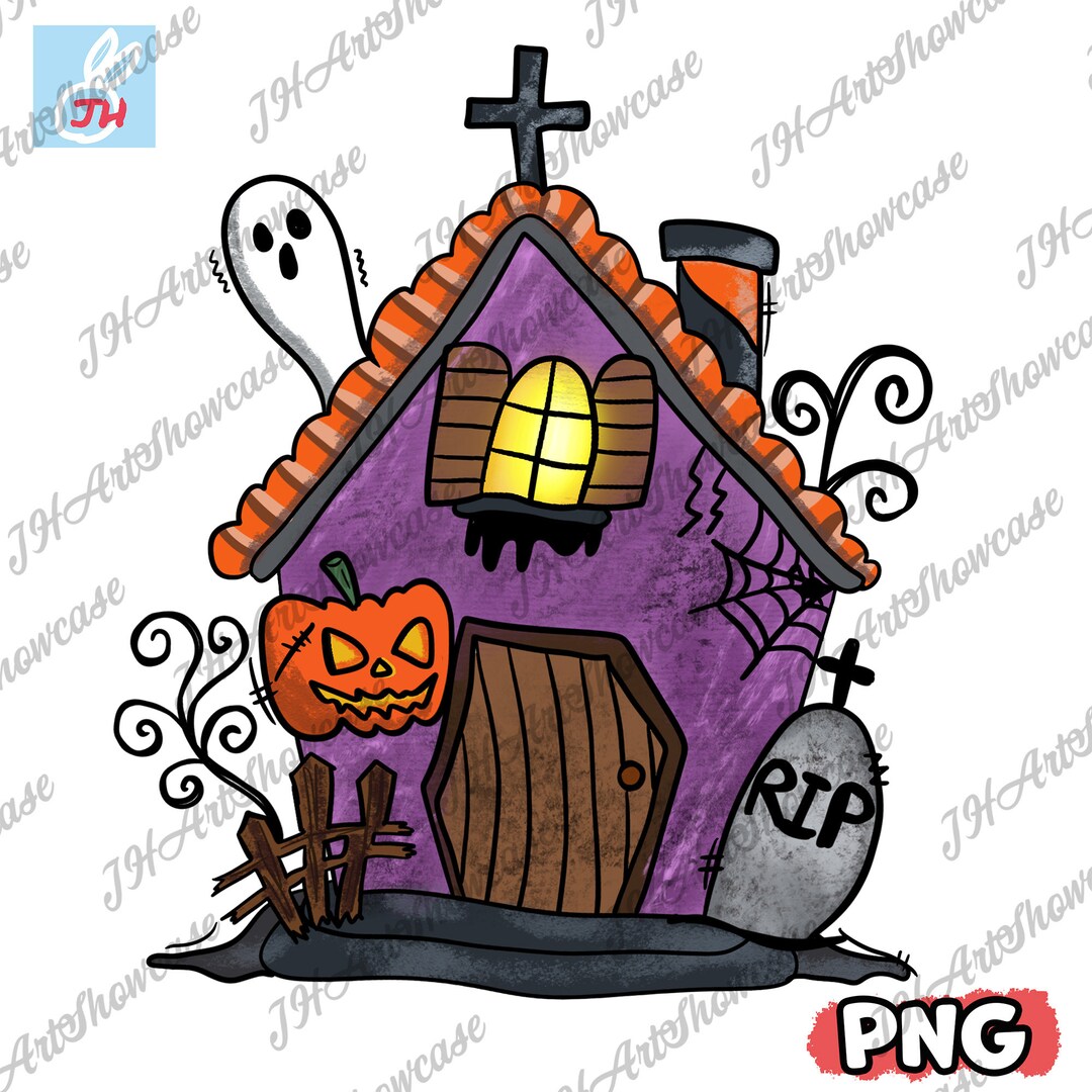 Halloween Haunted House PNG | Spooky Season Png | Cute Ghost ...