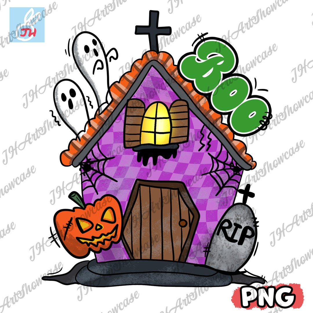 Halloween Haunted House PNG | Spooky Season Png | Cute Ghost ...