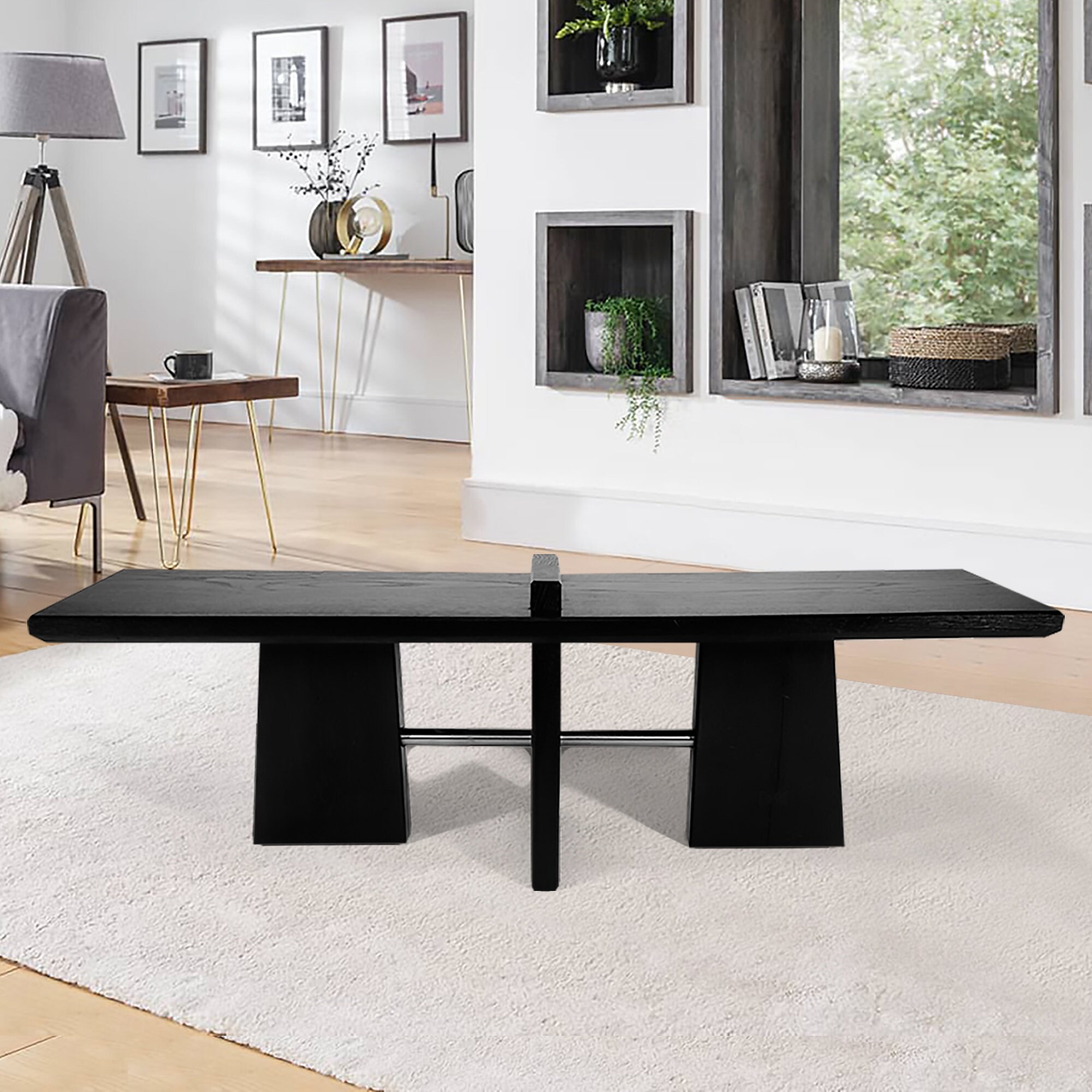 Modern Rustic Black Coffee Table - Etsy