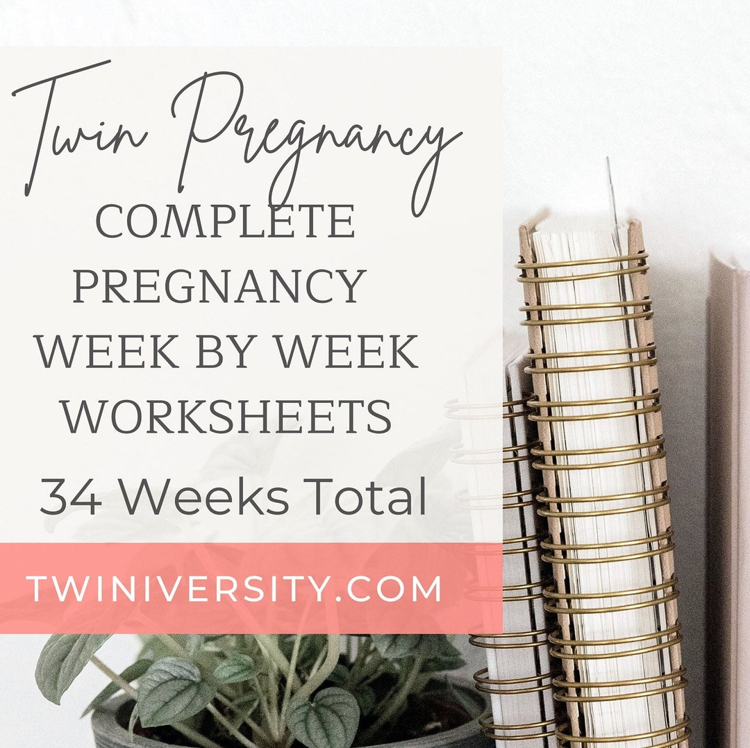FULL Twin Pregnancy Week-by Week Checklist Bundle, Twin Pregnant ...
