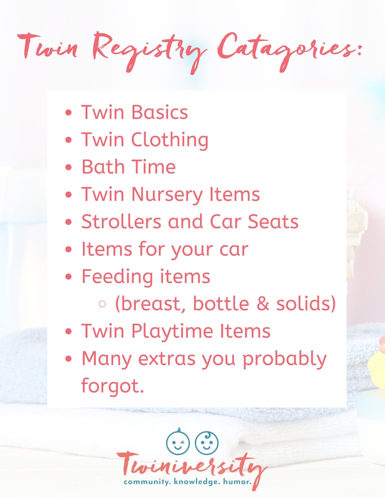Twin Registry Checklist for Your Twin Baby Registry and Twin Baby ...