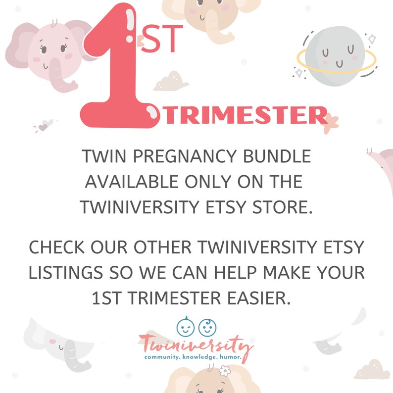 First Trimester With Twins Weekly Checklist, Doc Questions, Things to ...