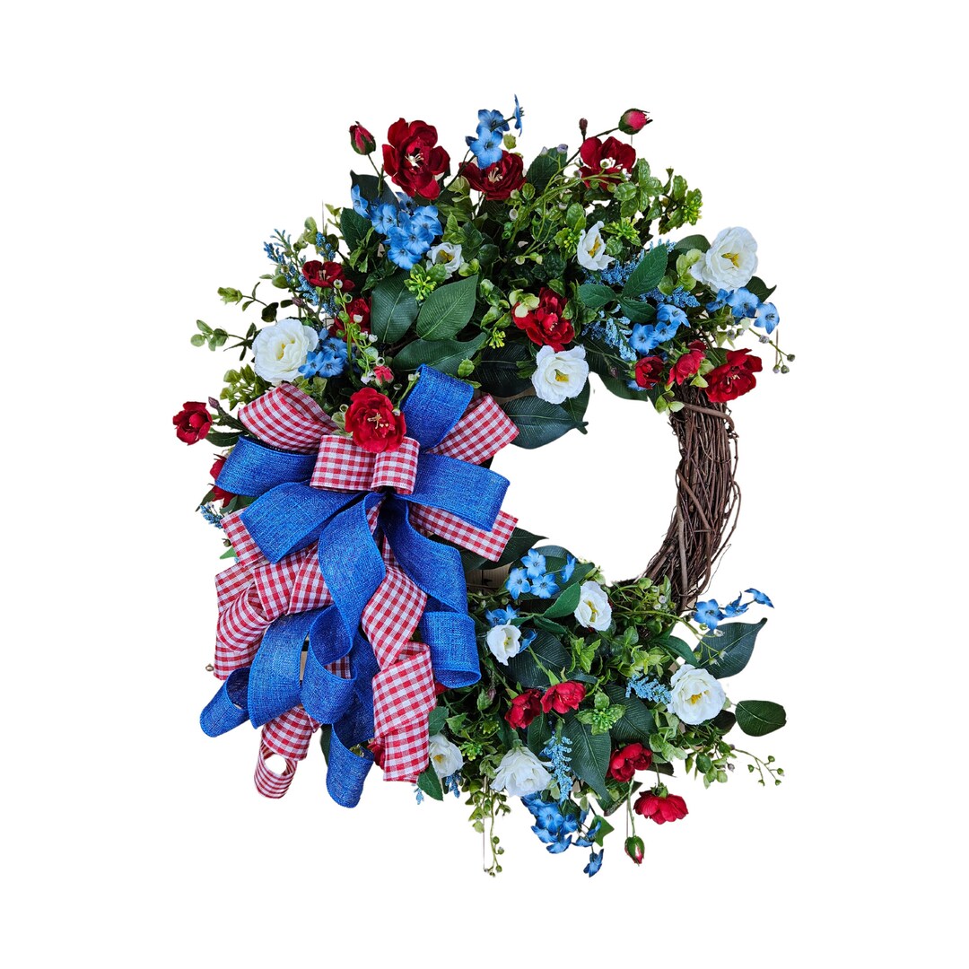 Patriotic Grapevine, Americana Front Porch Decoration, Military ...