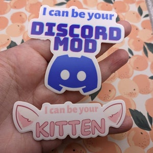 Discord Mod and Kitten Bundle | 3 Inch Stickers - Etsy