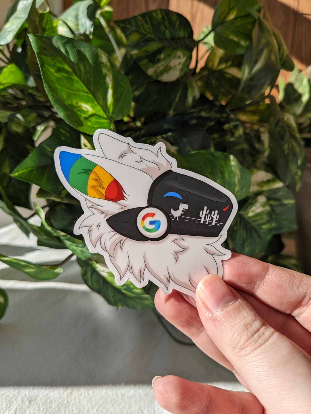 Internet Protogen Dinosaur Game Vinyl Sticker - Funny Furry Decal - Etsy
