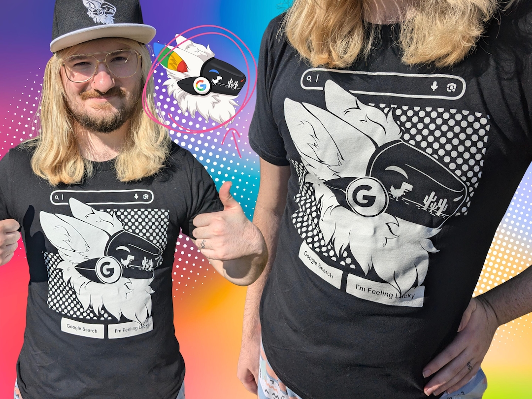 Protogen "google" Screenprinted T-shirt: Retro Furry Streetwear - Etsy