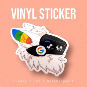 Internet Protogen Dinosaur Game Vinyl Sticker - Funny Furry Decal - Etsy