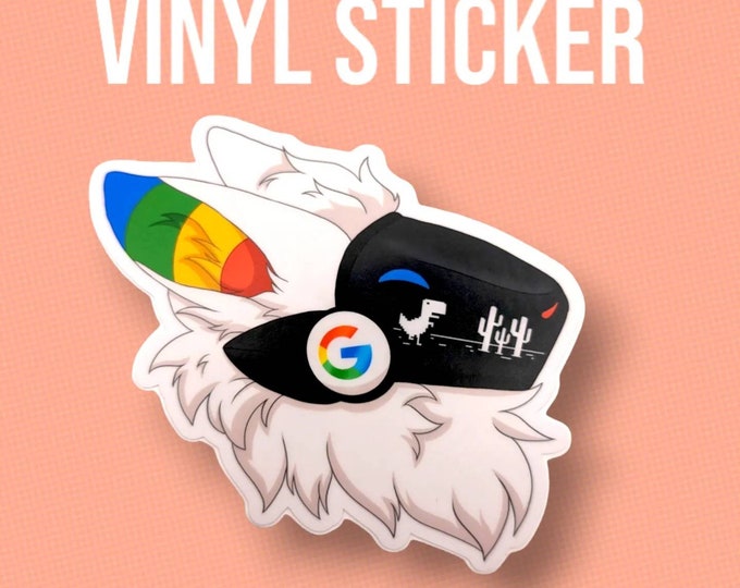 Holographic Furry Protogen Sticker - Etsy