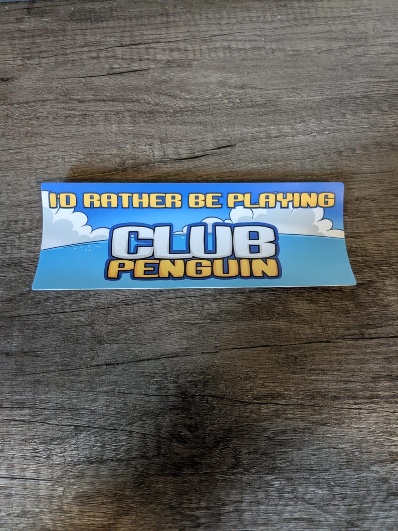 Penguin Club Bumper Sticker: Funny Weatherproof Vinyl Decal - Etsy
