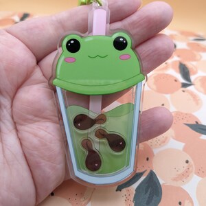 Frog Lover Tadpole Boba | Cute Furry Double Sided Acrylic Shaker Charm ...