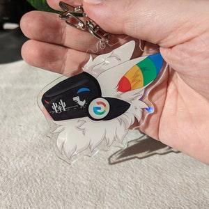 Internet Protogen Dinosaur Game Acrylic Charm Keychain - 3 Inch - Etsy