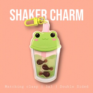 Frog Lover Tadpole Boba | Cute Furry Double Sided Acrylic Shaker Charm ...