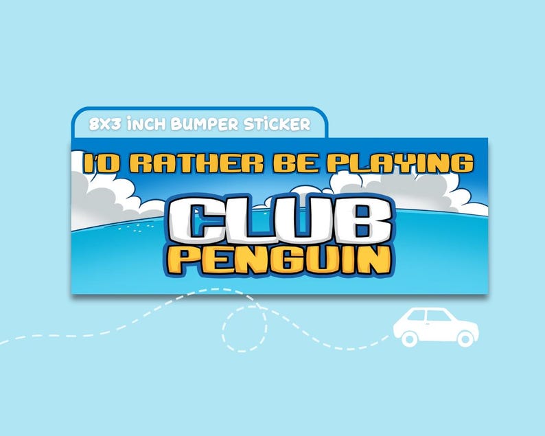 Penguin Club Bumper Sticker: Funny Weatherproof Vinyl Decal - Etsy