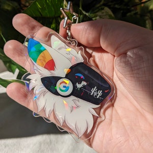 Protogen Google Dinosaur Game Acrylic Charm Keychain - 3 Inch - Etsy