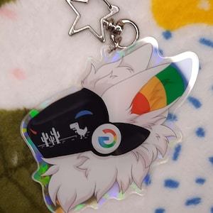 Protogen Google Dinosaur Game Acrylic Charm Keychain - 3 Inch - Etsy