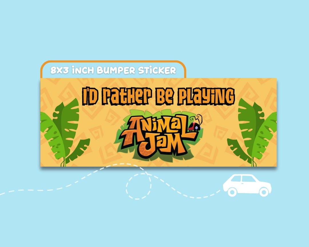 Animal Jam Bumper Sticker: Funny Weatherproof Vinyl Decal - Etsy