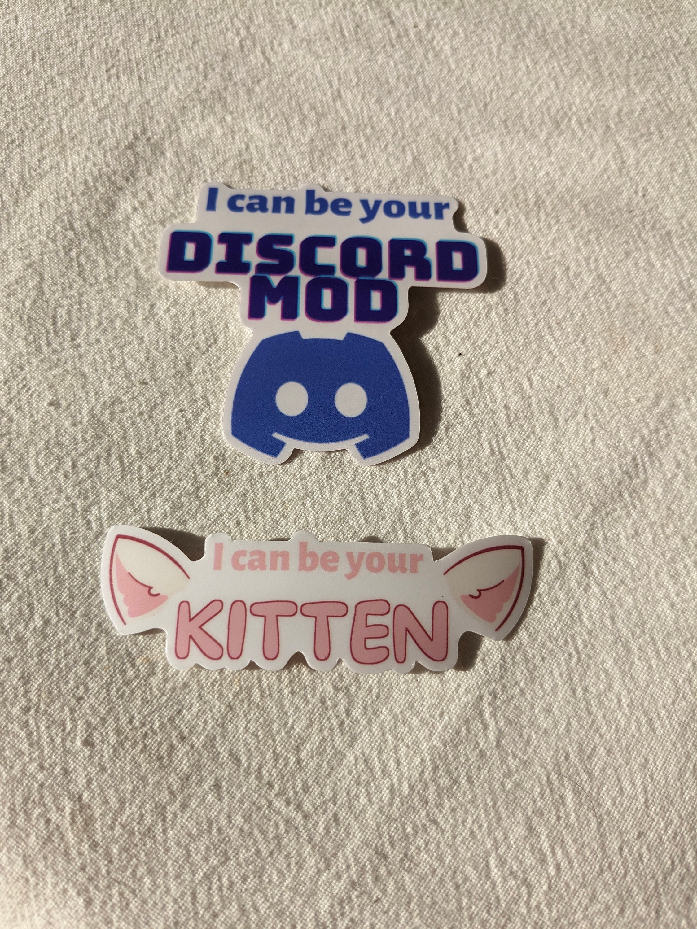 Discord Mod and Kitten Bundle | 3 Inch Stickers - Etsy