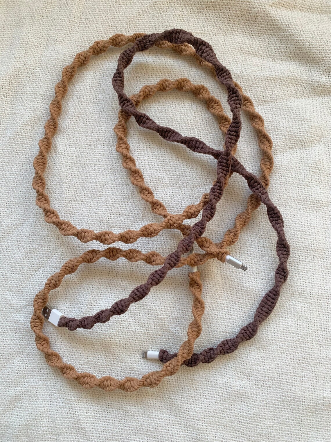 Macrame Wrapped Charging Cable Cable Cover Iphone Cable - Etsy