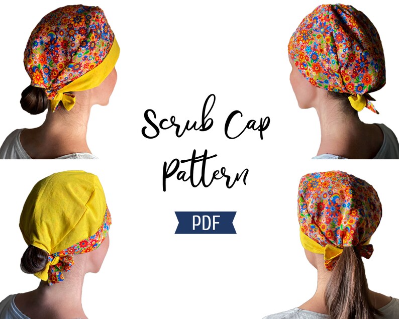 Scrub Cap Pattern PDF Surgical Cap Pattern Scrub Hat | Etsy