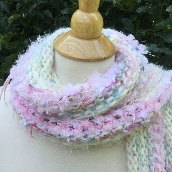 Ribbon Yarn Scarf - Etsy