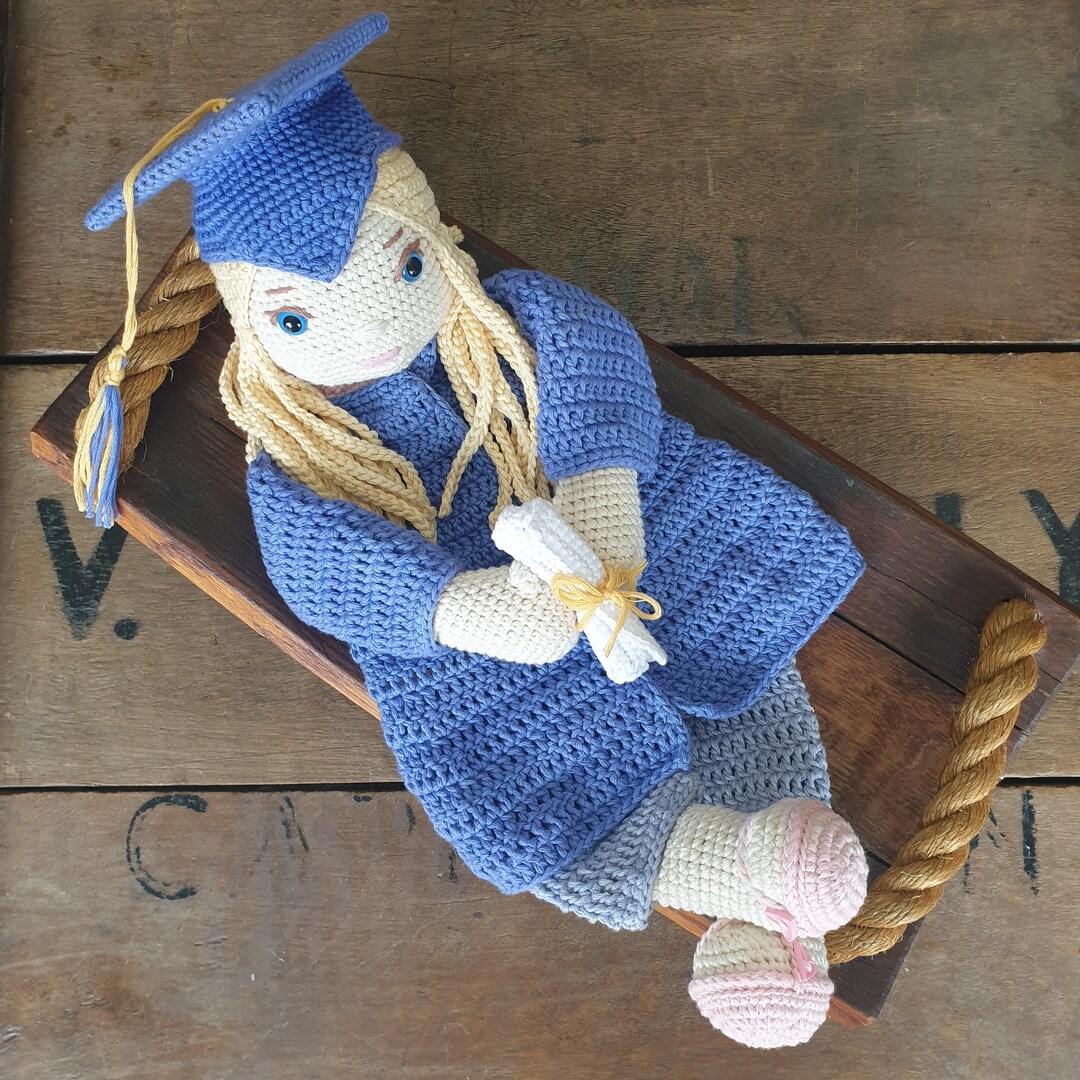 Crochet Pattern: Graduate Doll Ragdoll, Cute Amigurumi, Easy to Make ...
