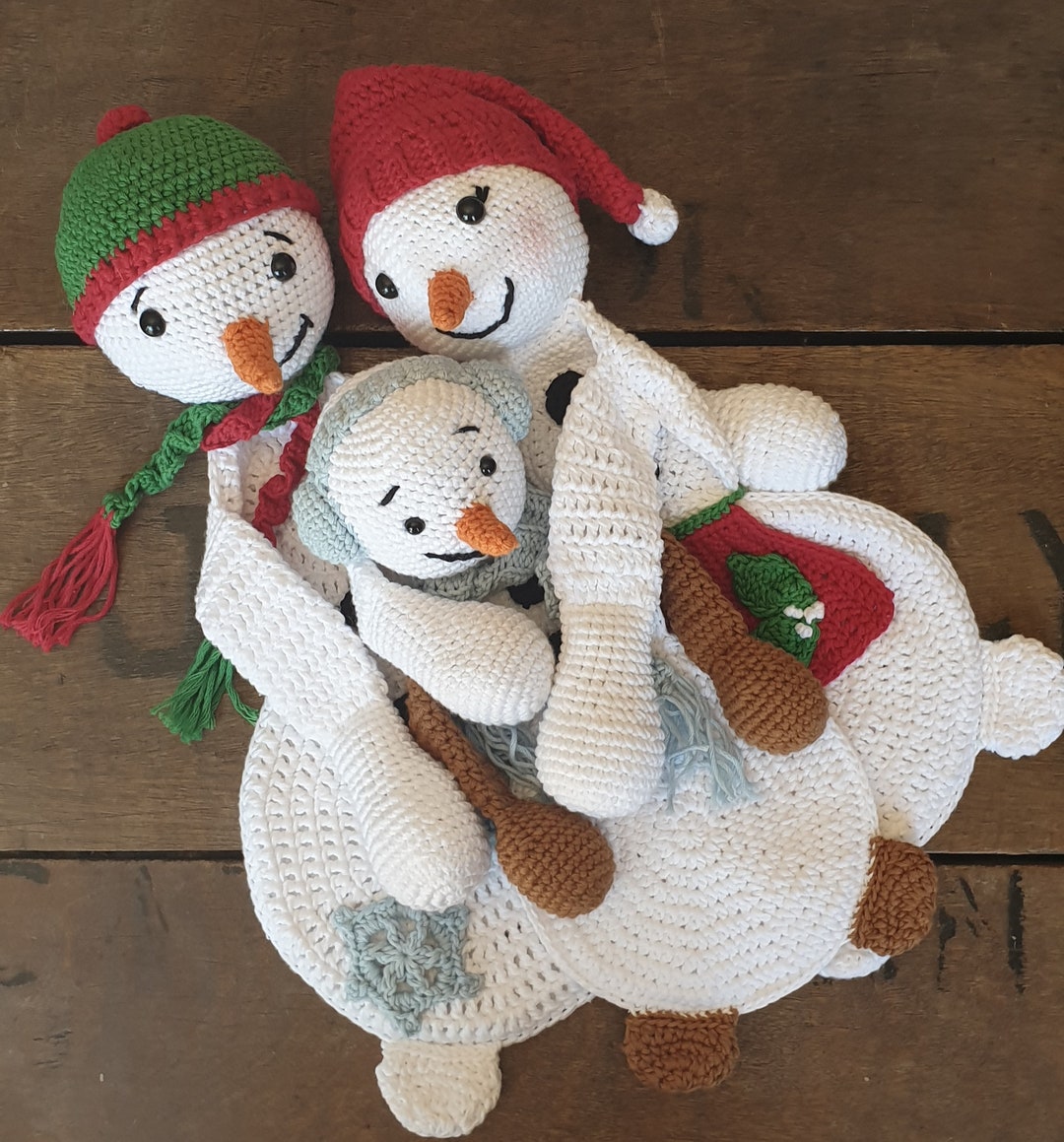 Snowman Family Crochet Pattern: Amigurumi Ragdoll Lovey (PDF Pattern ...