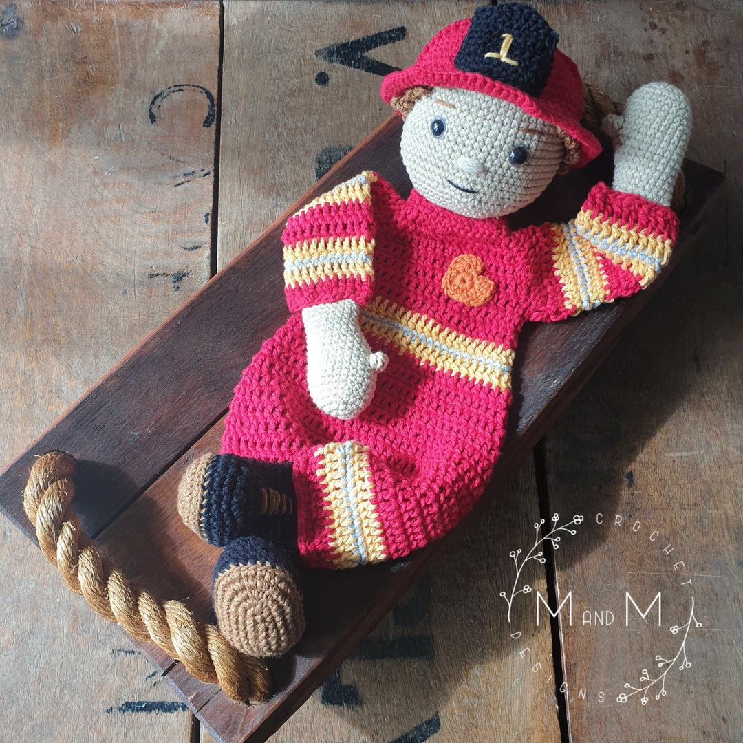 Crochet Pattern: Fireman Ragdoll Cute Amigurumi Easy to Make - Etsy