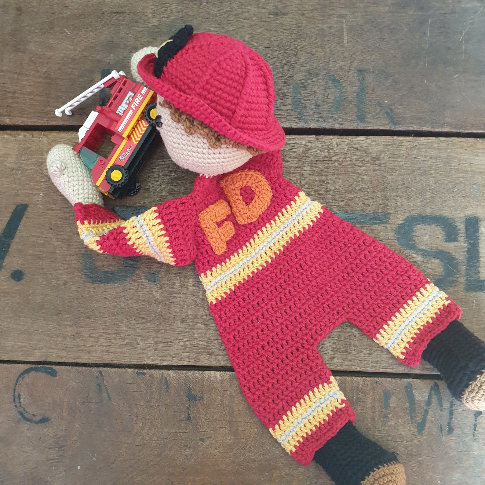 Crochet Pattern: Fireman Ragdoll Cute Amigurumi Easy to Make - Etsy