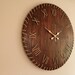 Large Wooden Wall Clock With Rope, Modern Handmade Livingroom Wall ...