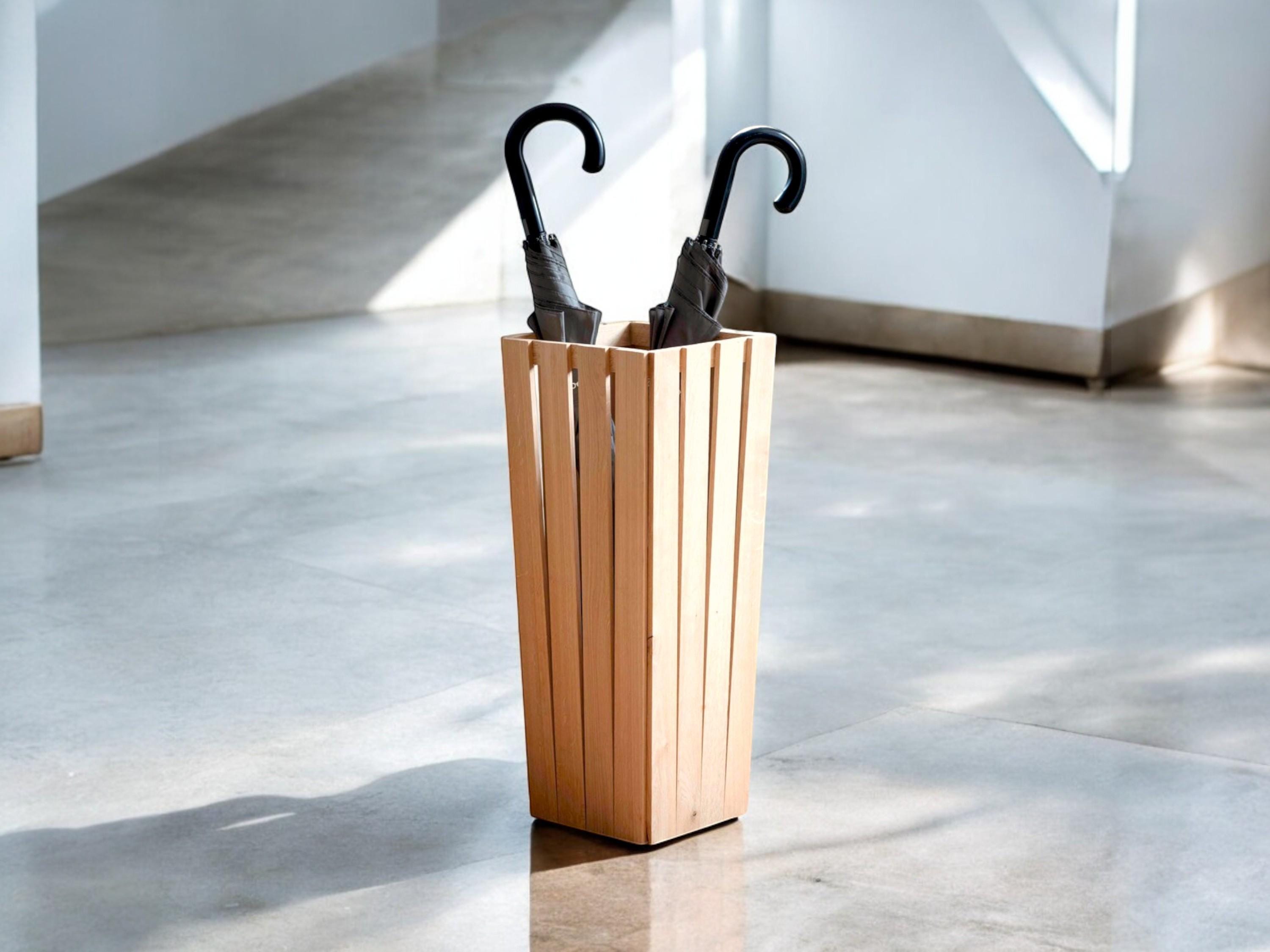 Minimalist Wooden Umbrella Stand - Modern Entryway Umbrella Holder - Etsy