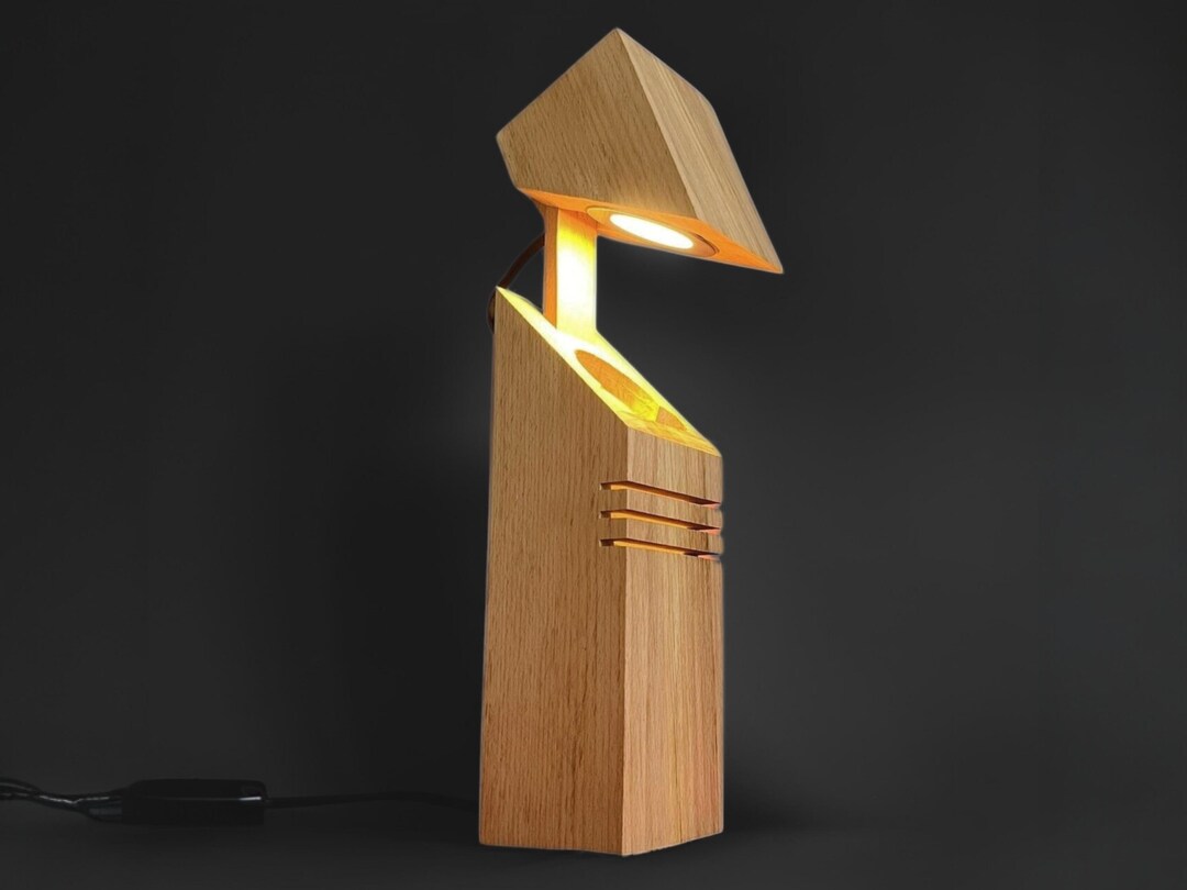 Personalized Wooden Desk Lamp, Office Lamp, Handcrafted Gift, Reading ...