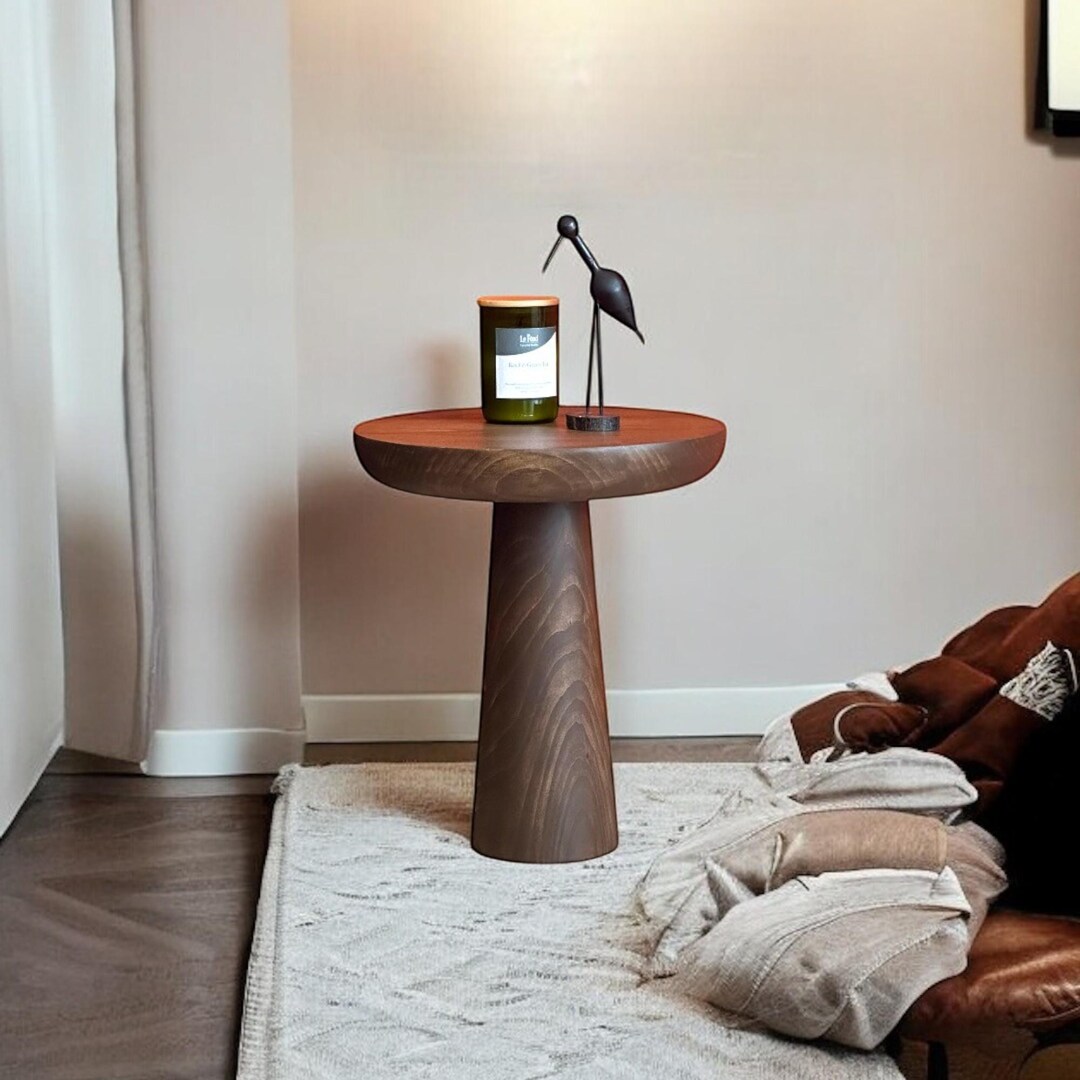 Unique Cork Side Table, Modern Wood Furniture, Eco-friendly Home Decor ...