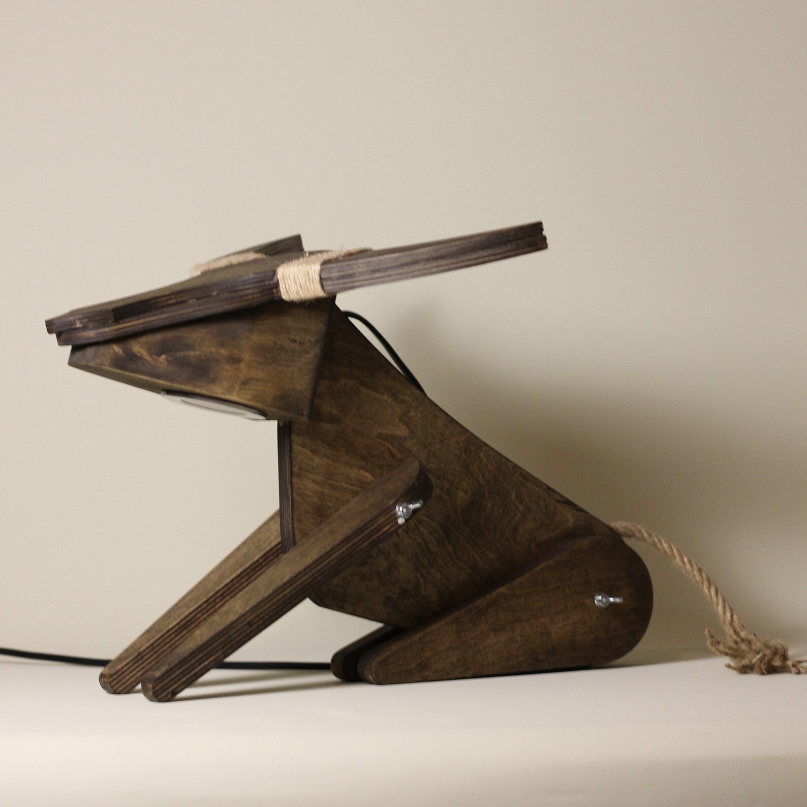 Wooden Oxlamp, Wooden Adjustable Lamp, Natural Desk Lamp, Table Lamp ...