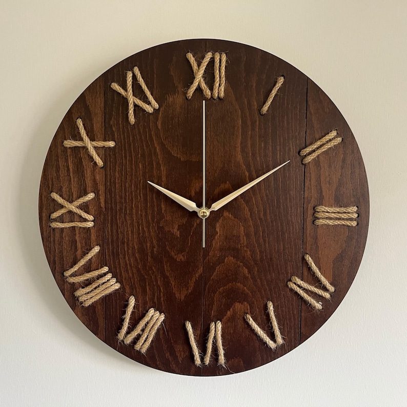 Modern Design Silent Wooden Wall Clock, Minimalist Kitchen Wall Decor ...